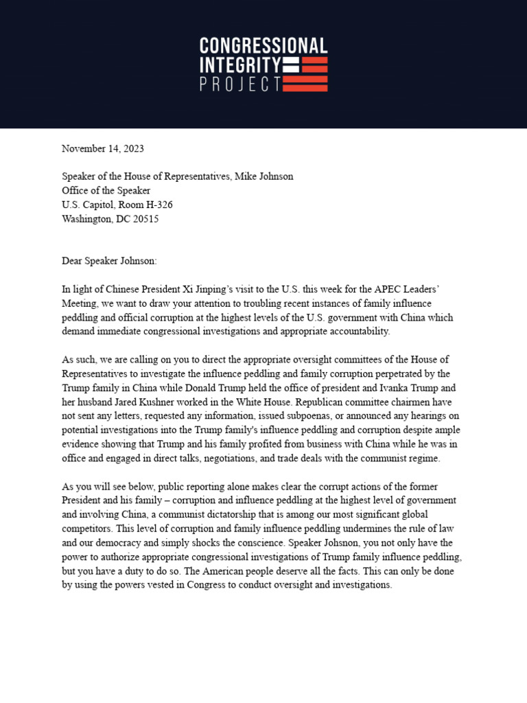 Investigate Trump Family Corruption | PDF | Donald Trump | American ...