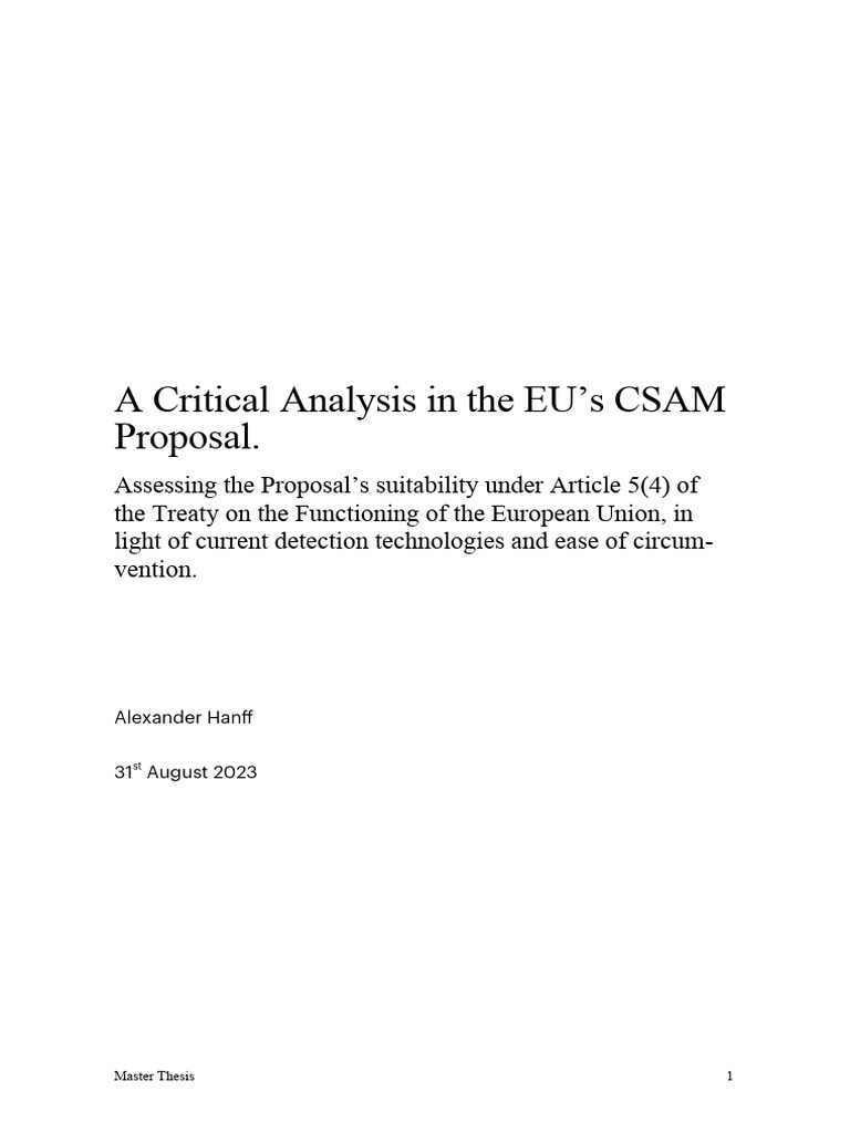 Master Thesis - Final | Download Free PDF | Child Pornography | Privacy