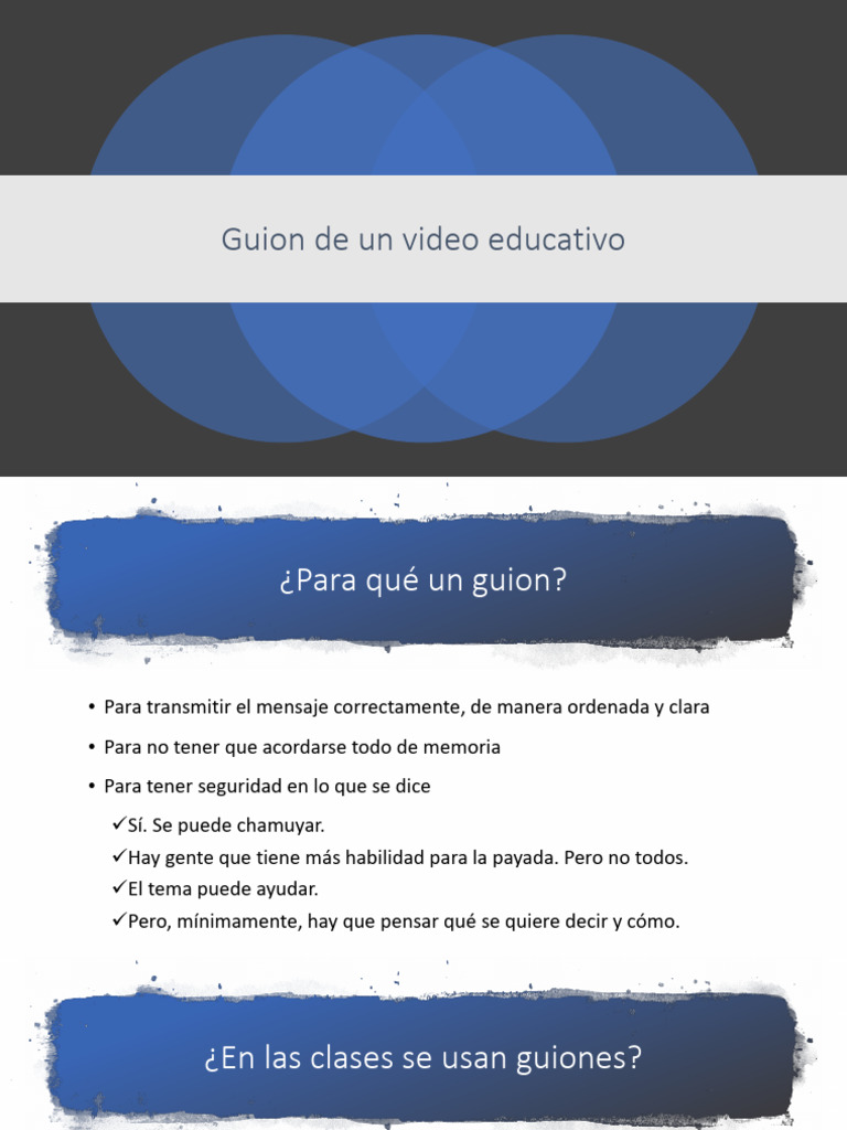 Guion para video educativo de 5 min | PDF | Youtube