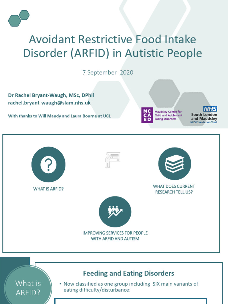Avoidant Restrictive Food Intake Disorder (ARFID) and Autism | PDF ...
