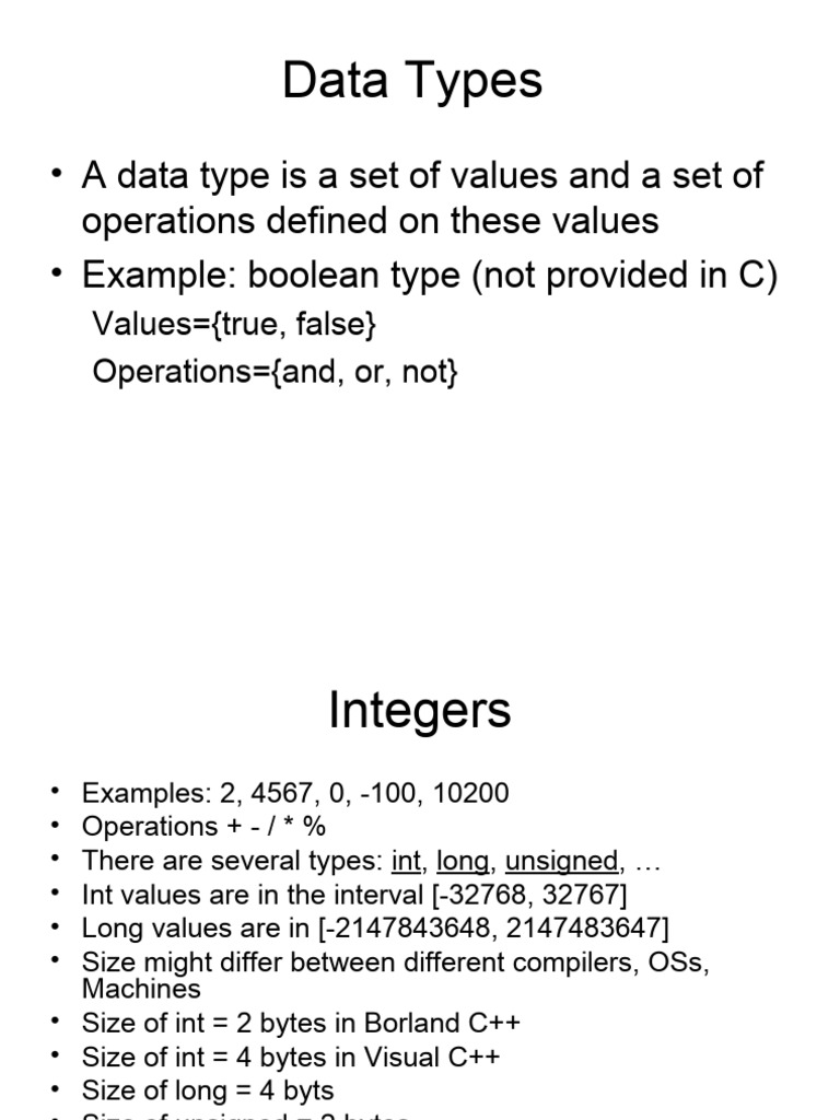 Data Types | PDF Data Types | PDF