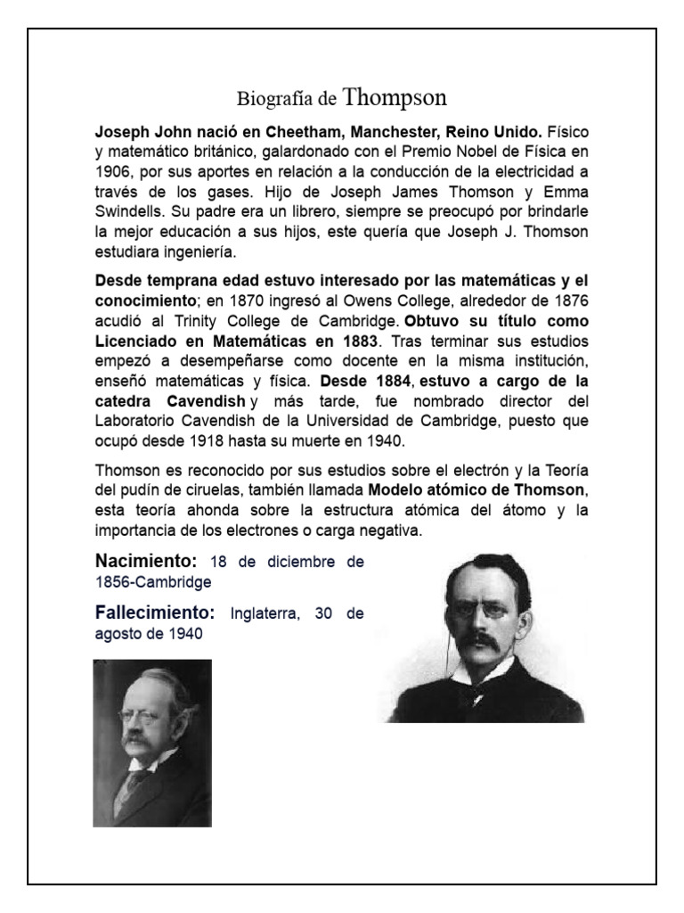 Biografía de Thompson | PDF