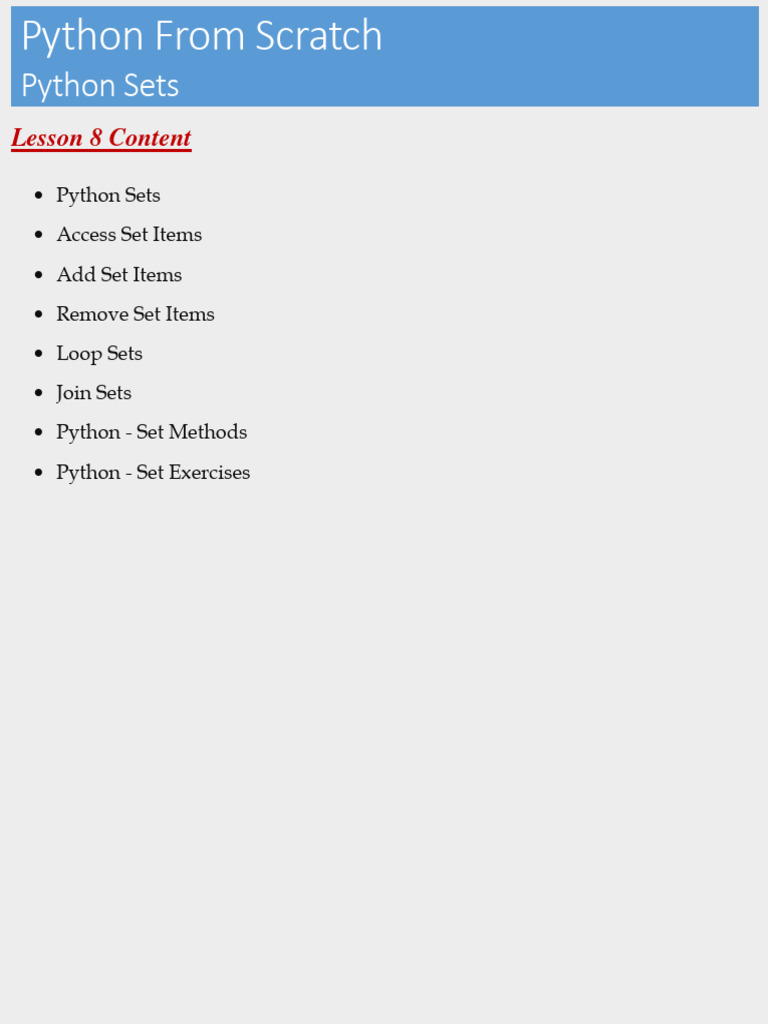 Python Lesson 8 | Download Free PDF | Python (Programming Language) | Control Flow