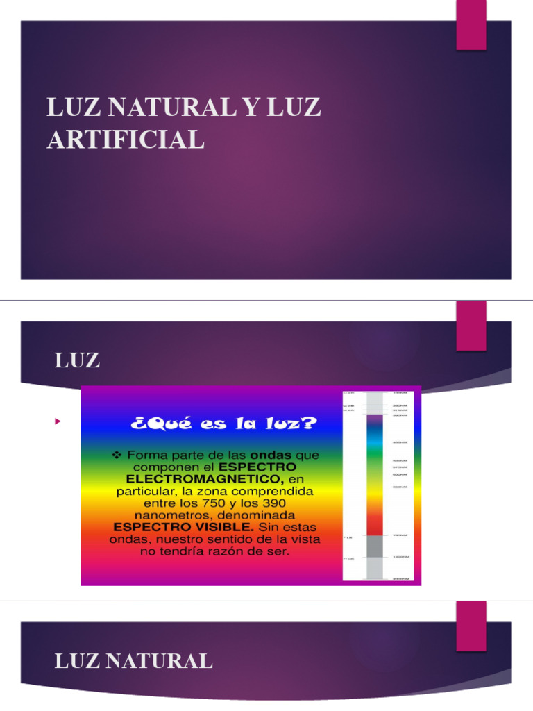 Luz Natural y Luz Artificial | PDF