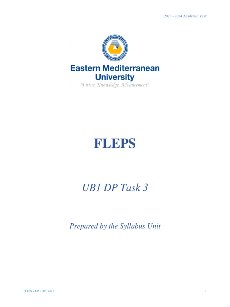 FLEPS Presentation Task Overview | PDF | Language Arts & Discipline
