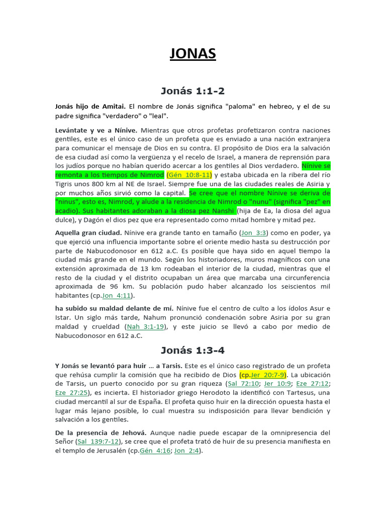 JONAS | PDF | Jonás | Creencia religiosa y doctrina