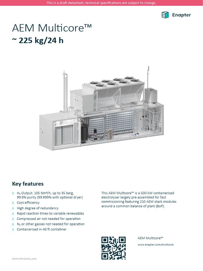 Enapter Datasheet AEM-Multicore-225kg en | PDF | Applied And ...