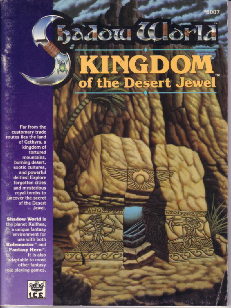 ICE6007 - Rolemaster - Shadow World - Kingdom of The Desert Jewel (1989 ...