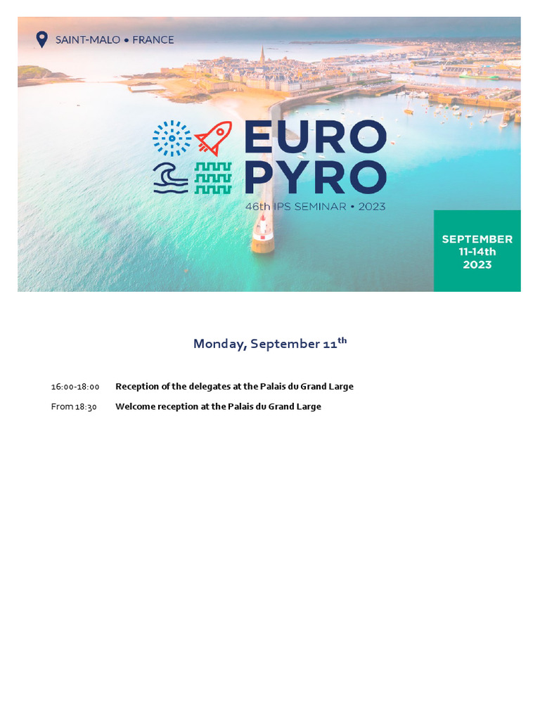 Detailed Program Europyro 2023 | PDF | 3 D Printing | Physical Sciences