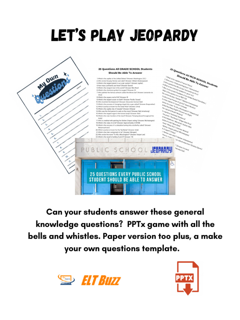 25 Questions Every Public School Student Should Know | PDF | Universe ...