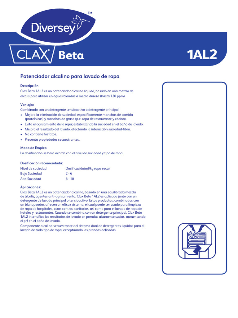 PIS Clax Beta A4 Es | Descargar gratis PDF | Detergente | Tensioactivo