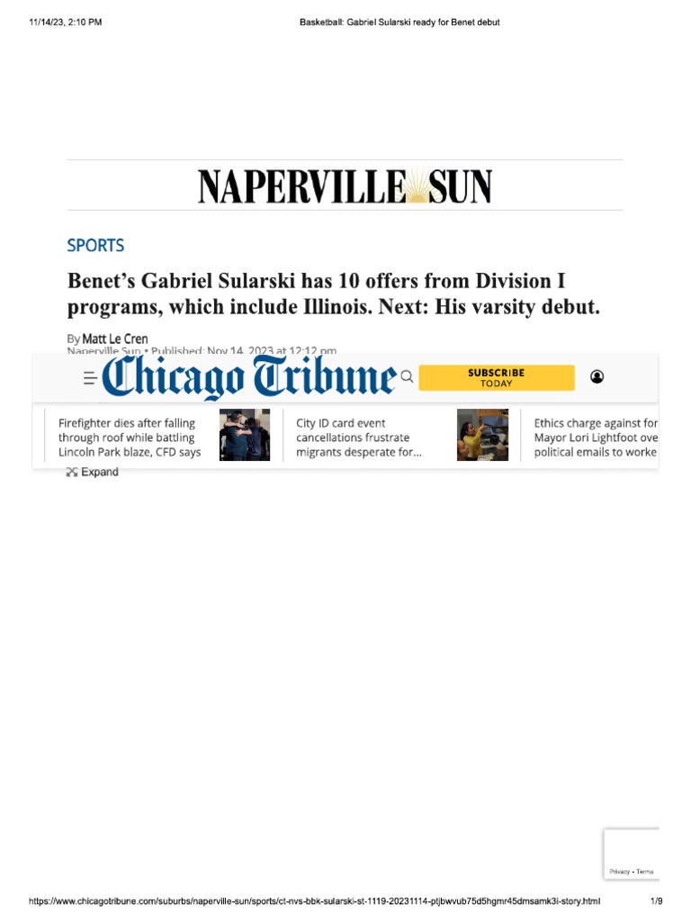 Basketball - Gabriel Sularski Ready For Benet Debut | PDF