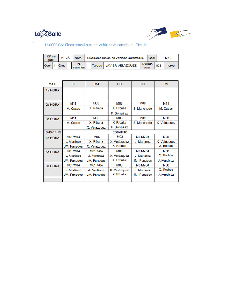 Horari | PDF