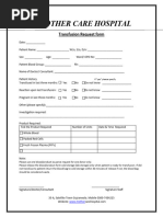 Laboratory Blood Request Form | PDF | Dose (Biochemistry) | Chemistry