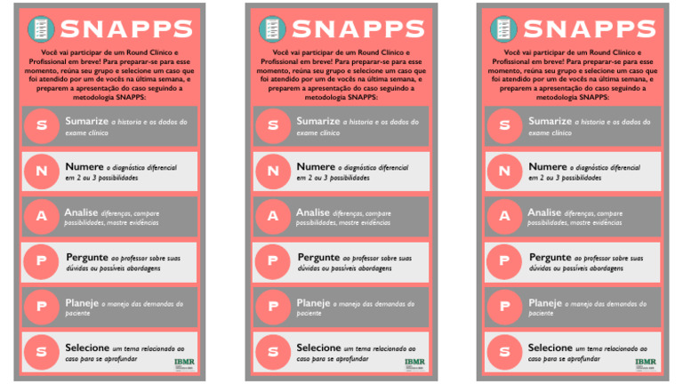 Cartão SNAPPS - Enviado Pela Denise | PDF | Medicina Clínica | Remédio