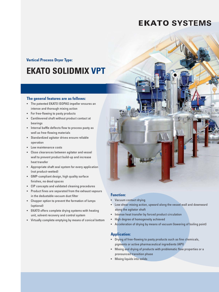 Solidmix Dryer Ekato | PDF