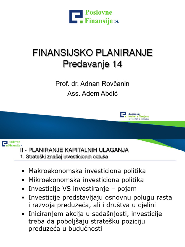 14 Predavanje 14 DL PF 2021 22 | PDF