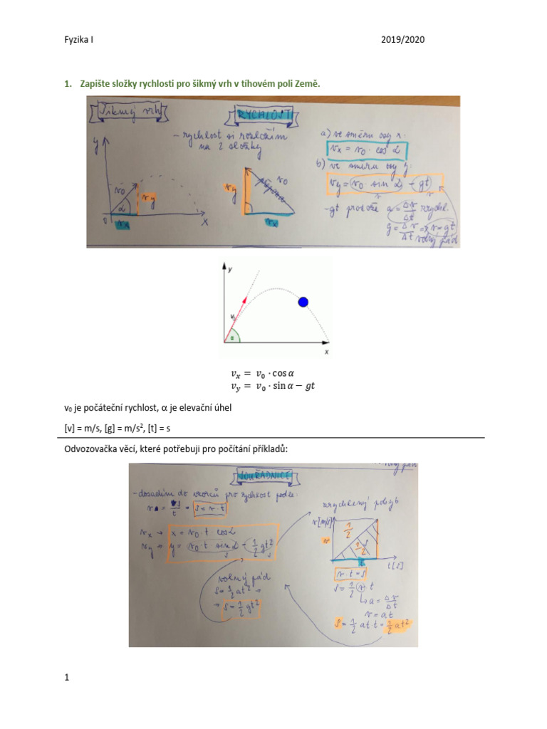 Fyzika Příprava Na Test | PDF