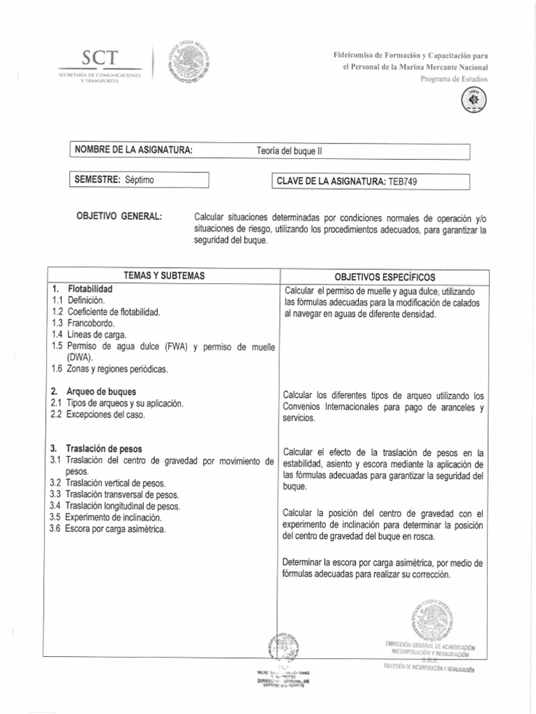 Teoría del Buque II-1-2 | PDF