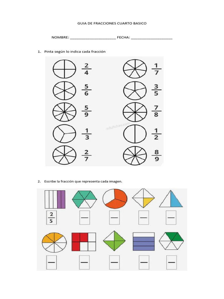 Fracciones Propias e Impropias | PDF | Juegos y actividades
