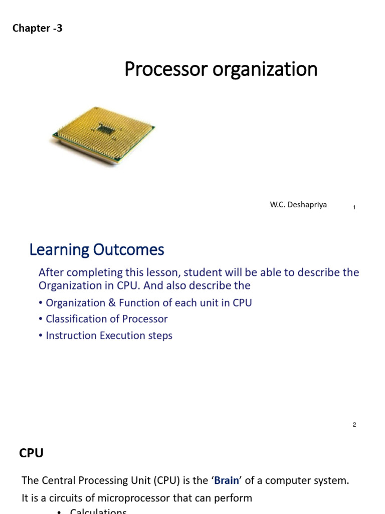 L3 Processor Organization | PDF | Central Processing Unit | Multi Core Processor