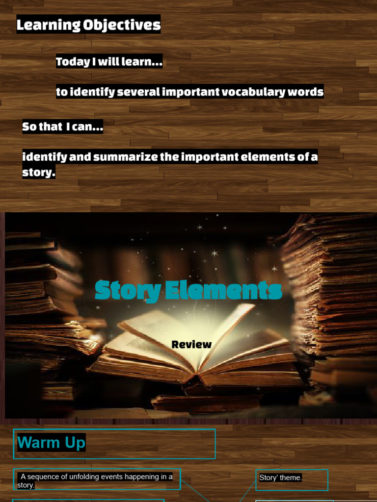 Story Elements Google Slides Presentation 1 | PDF | Plot (Narrative ...