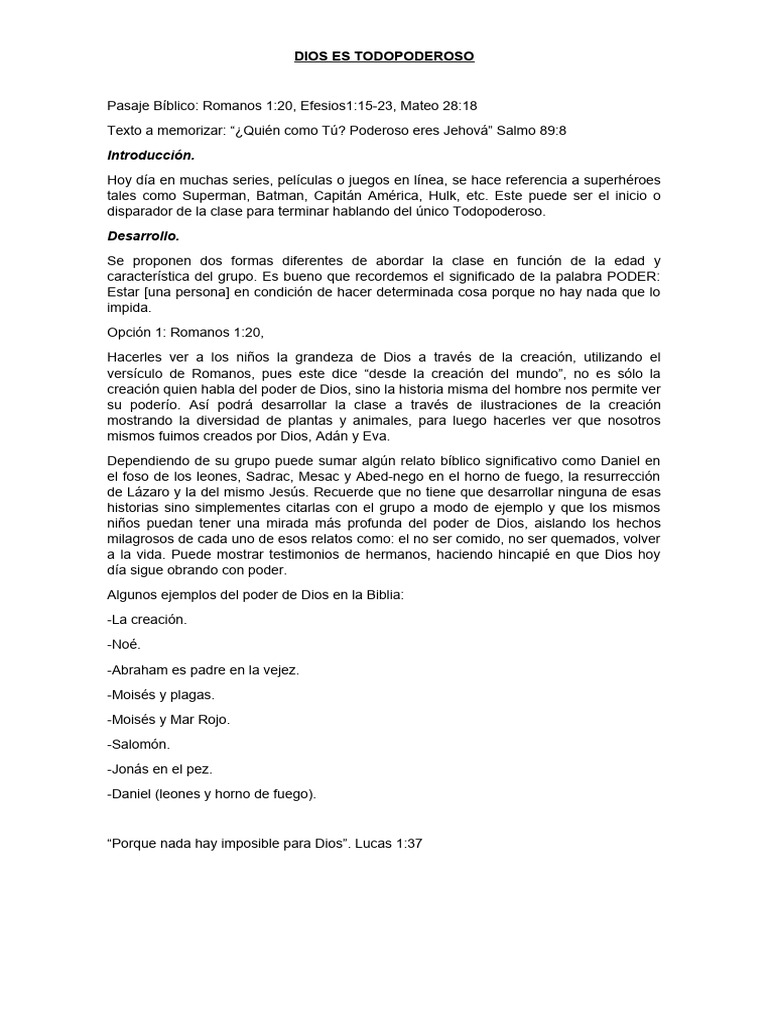 Dios Es Todopoderoso | PDF