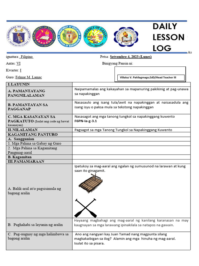 DLL Filipino6 q1w2 | PDF