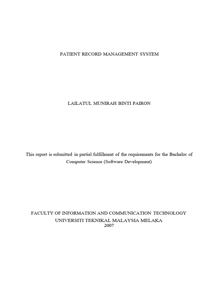 Patient Record Management System | PDF | Software Testing | Health Care