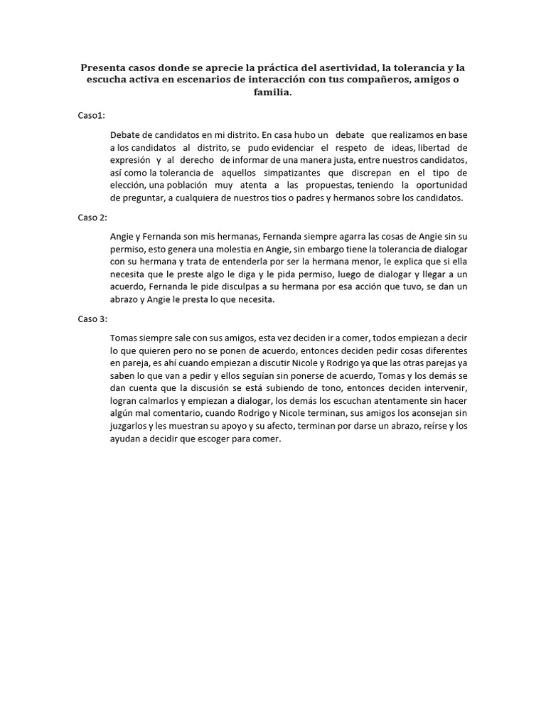 Trabajo Semana 2 Asertibidad | PDF Trabajo Semana 2 Asertibidad | PDF
