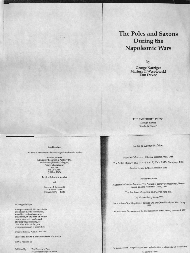 Nafziger - Poles Saxons of The Napoleonic Wars | PDF