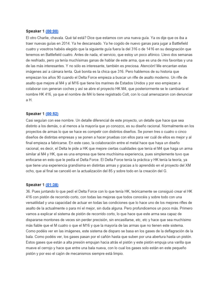 Guia de Armas Bf4 -- m416 (Hk416) - Diseñada Para Triunfar | PDF ...
