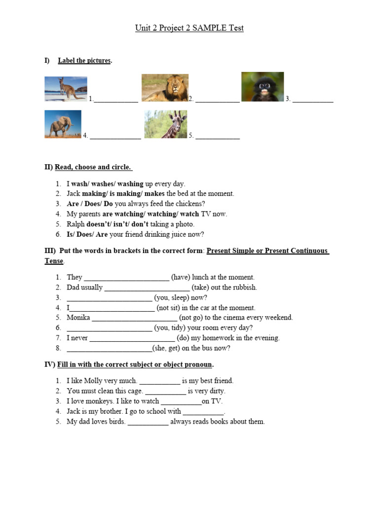 Unit 2 Project 2 SAMPLE Test | PDF | Dinner