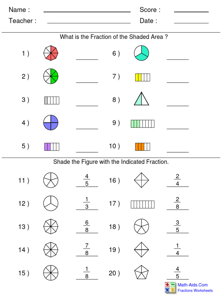 #1 Visual Fractions | PDF | Teaching Methods & Materials