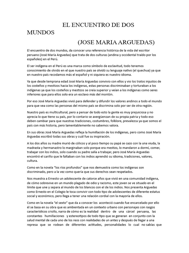El Encuentro De Dos Mundos Pdf 