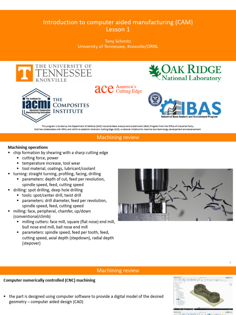 Introduction To CAM Lesson 1 | PDF | Machining | Drilling