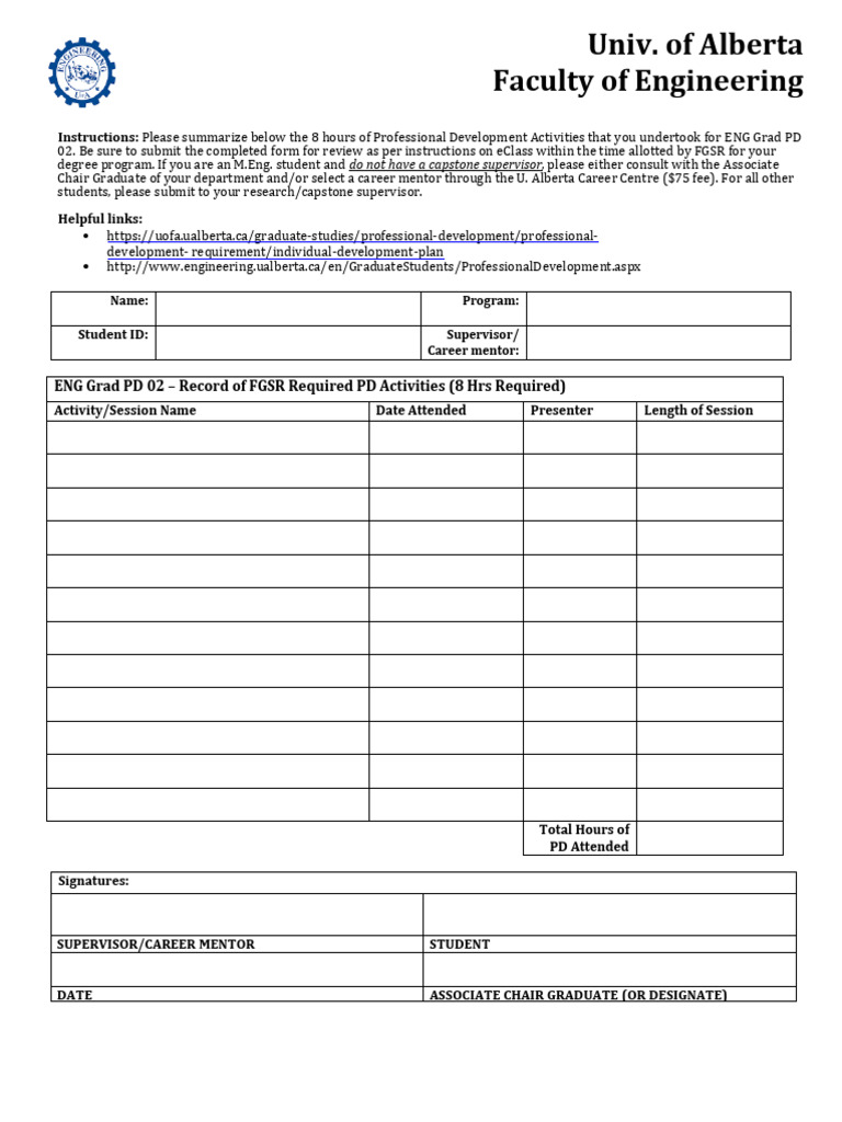 Eng Grad PD 02 Form | PDF