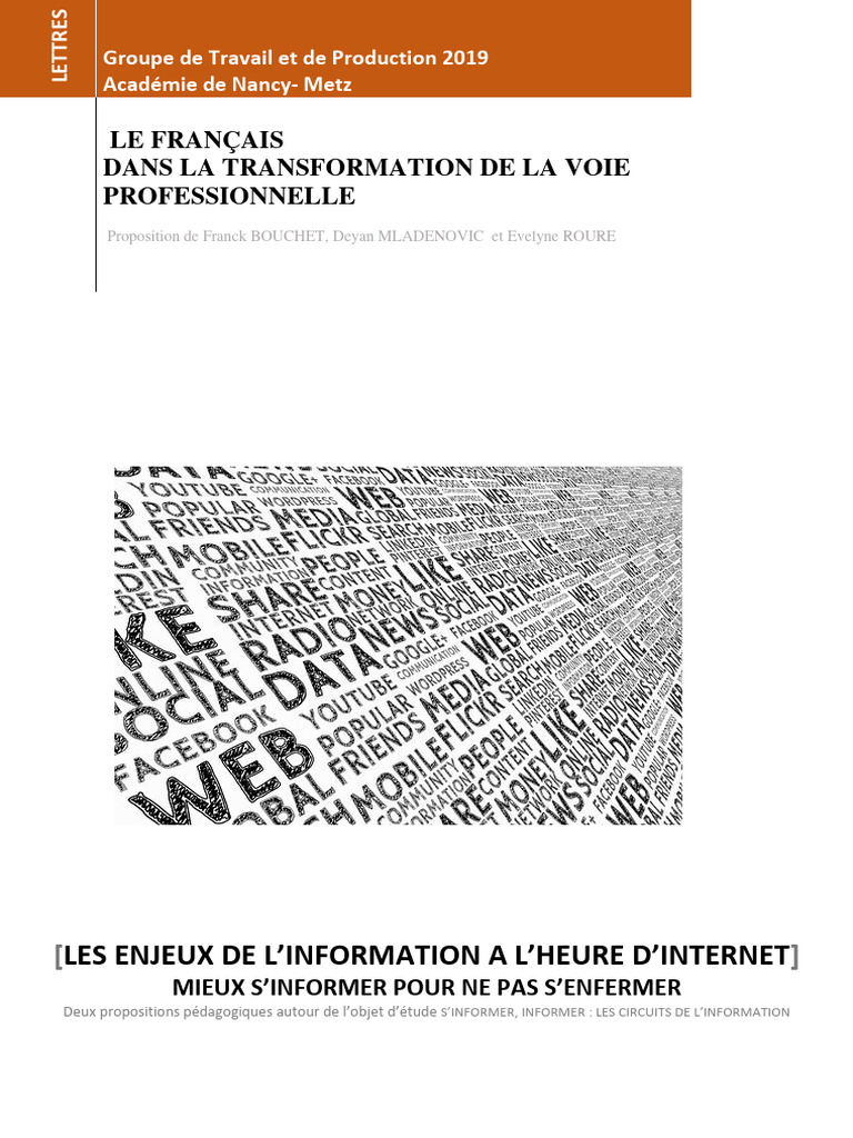 S'informer et informer à l'ère numérique | PDF | Média (Communication ...
