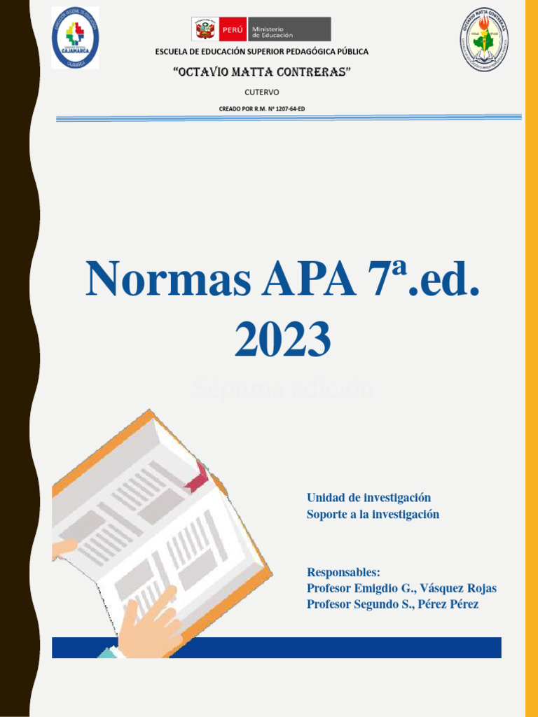 Normas APA 7ma Edición. VII Ciclo | PDF | Publicación | Bibliografía