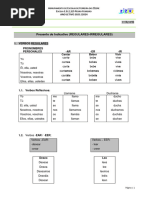 Verbos Irregulares en Presente Simple | PDF