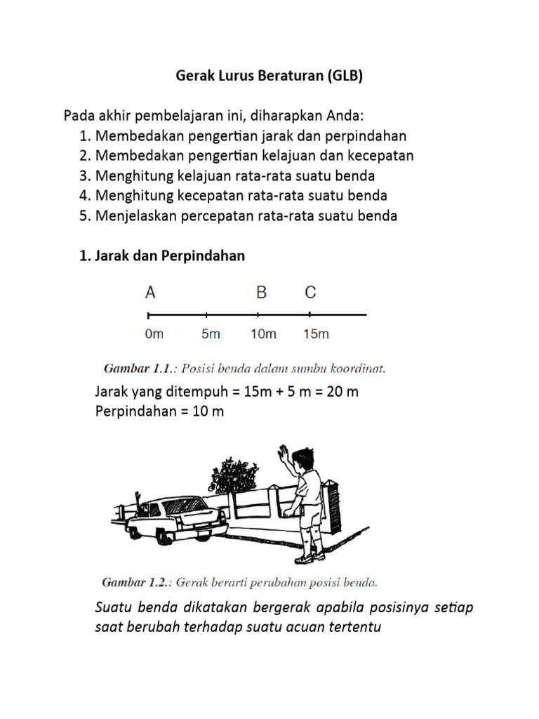 Gerak Lurus Beraturan | PDF | Metode & Bahan Ajar