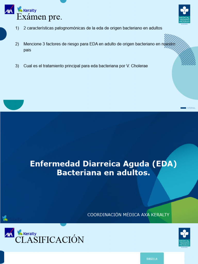 Presentación Eda Bacteriana Final | PDF | Diarrea | Salmonela