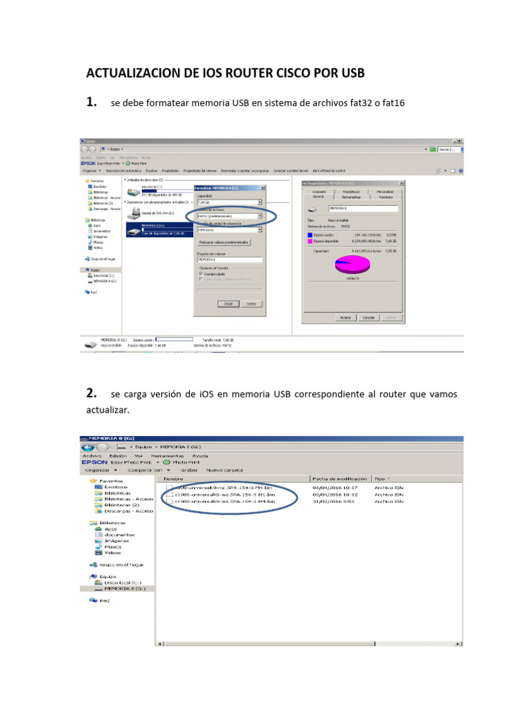 Actualizacion de Ios Router Cisco Por Usb | PDF