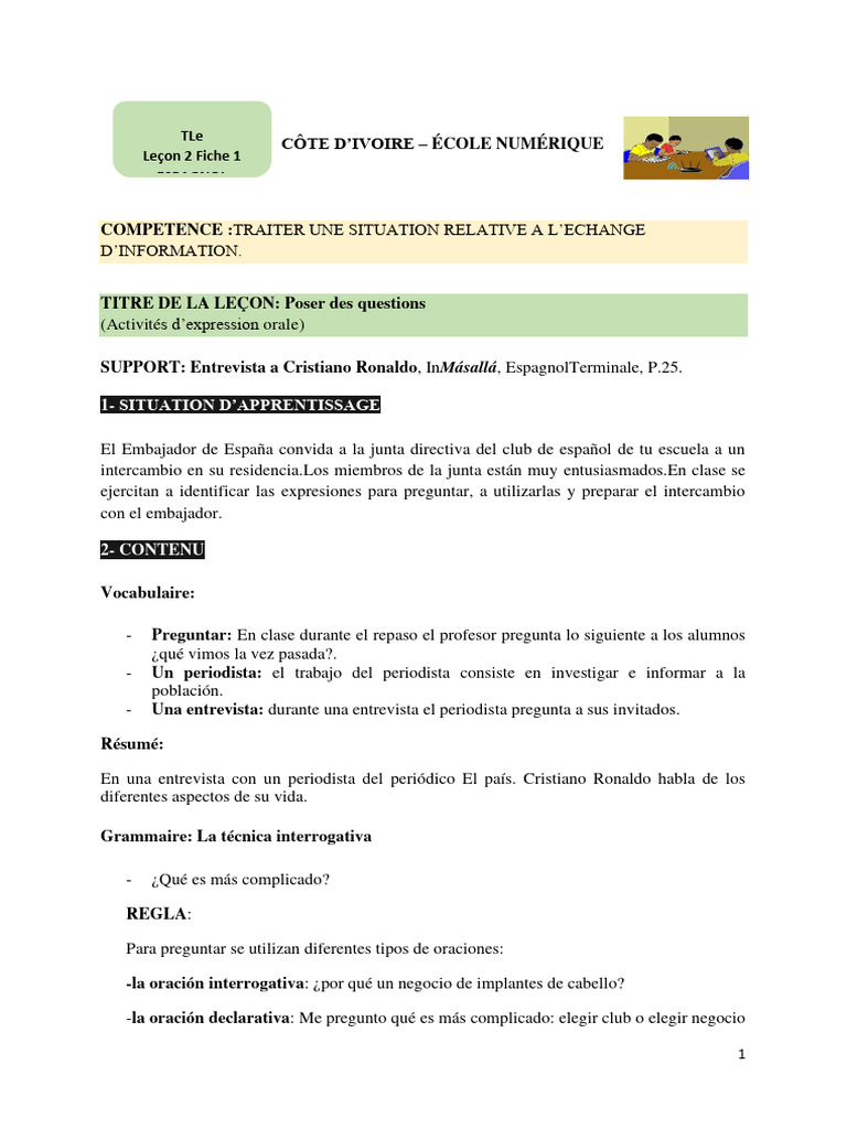 L6 Poser Des Questions | PDF