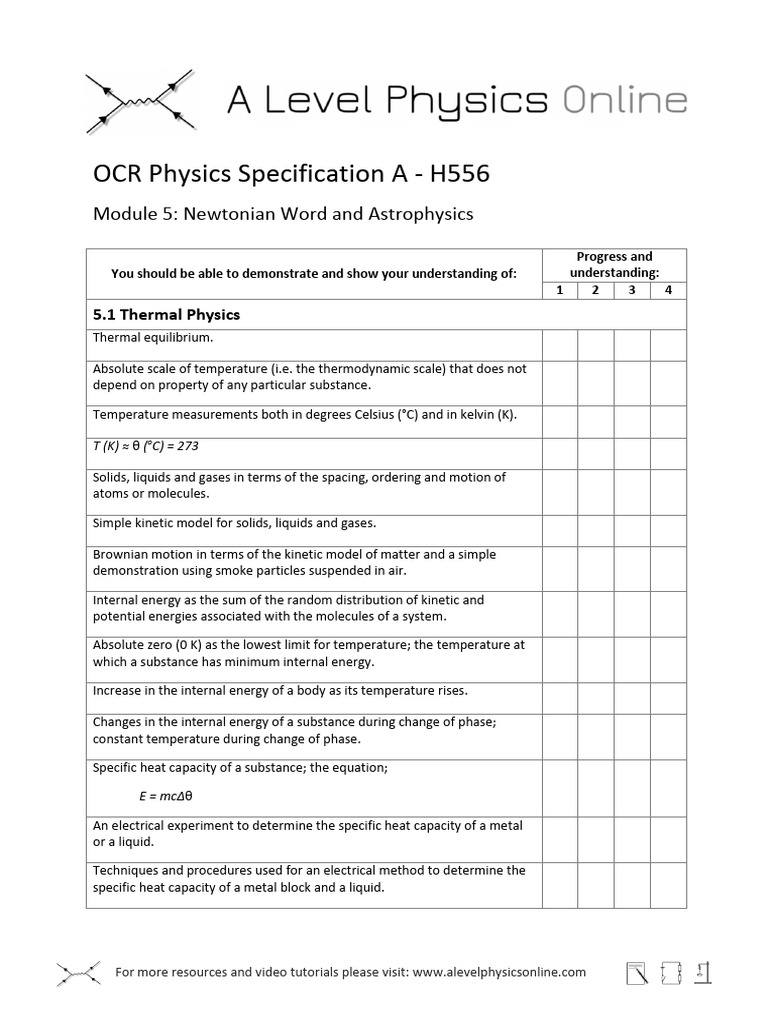 Module 5: Newtonian Physics Overview | PDF | Stars | Temperature