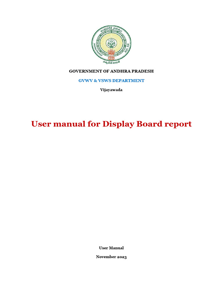 User Manual - Display Boards Report - 081123 | PDF