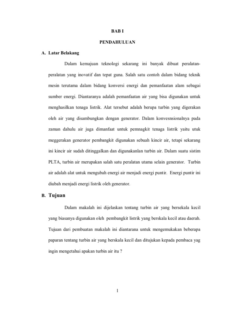 Turbin Air Skala Kecil Turbin Piko Cross | PDF