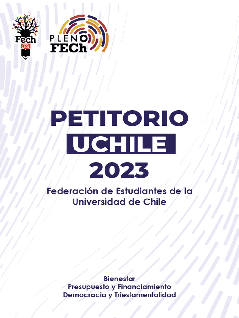 Petitorio UChile 2023: Bienestar Estudiantil | PDF | Salud mental | Democracia