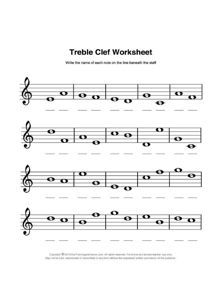 Notes Naming Activity (Hard) | PDF