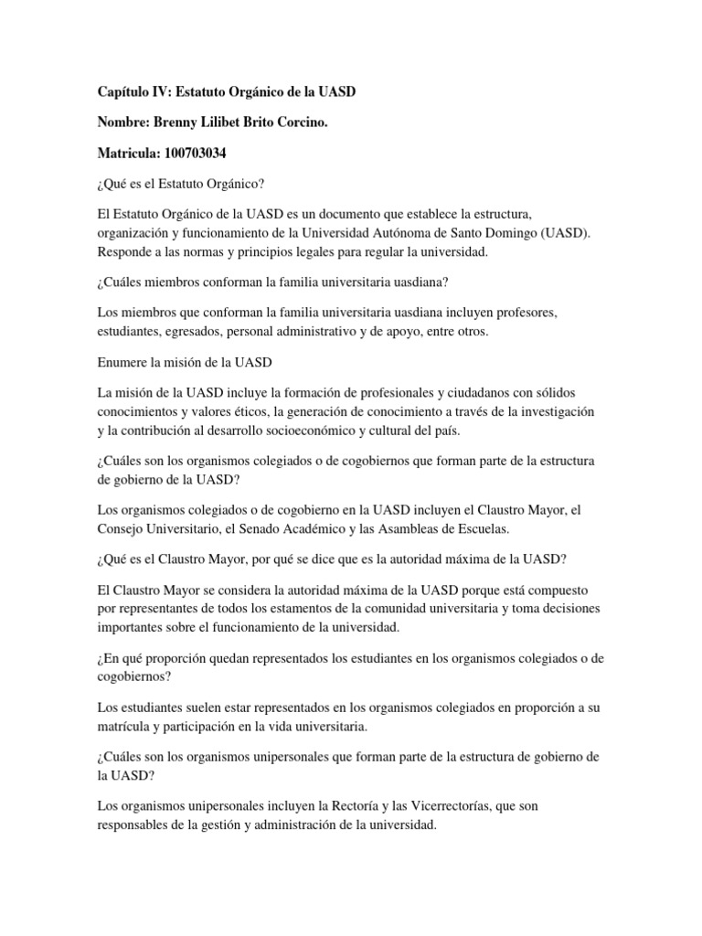 Capítulo IV BB Orientación | PDF | Universidad | República Dominicana